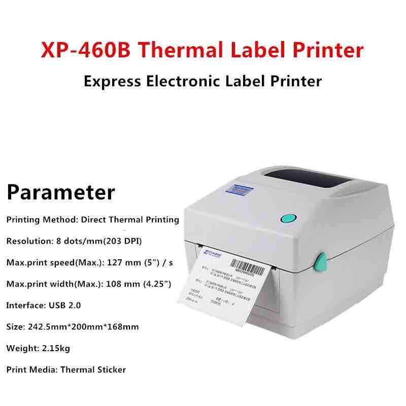 Xprinter รุ่นXP-460B เครื่องพิมพ์บาร์โค้ดความร้อน เชื่อมต่อบลูทูธ - NitChA SabAyshop - ThaiPick