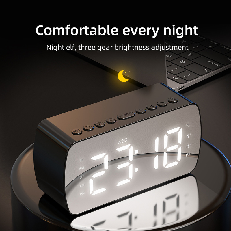 Mini Alarm Clock Portable Cannon Mini Voice Broadcast The Card Instert ...