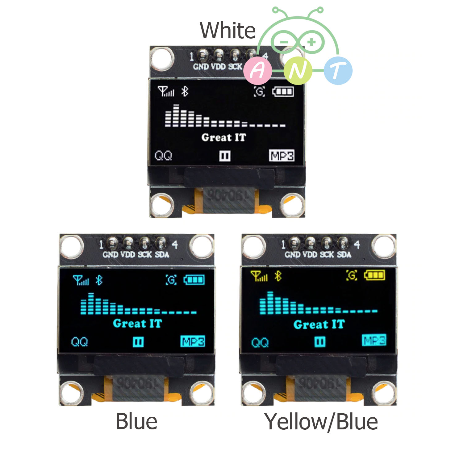 0.96 Inch OLED Display Module 128x64 I2C SSD1306 for Arduino ...