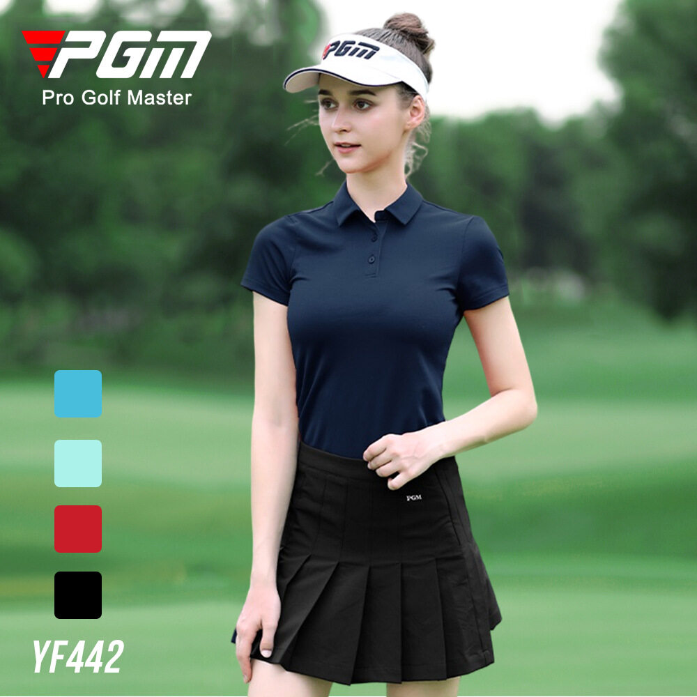 เสื้อกอล์ฟผู้หญิง PGM Golf Shirt YF442 เสื้อกอล์ฟผ้า Quick-Dry Breathable กอล์ฟ-เทนนิส - JPS ...