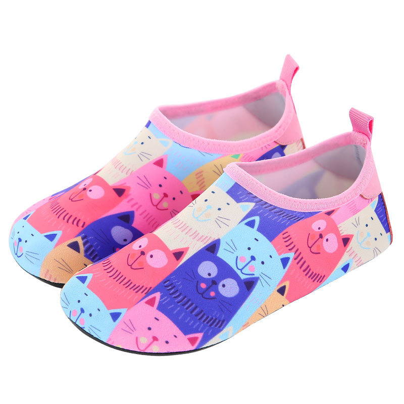 Cute Kids Cartoon Pattern Swimming Shoes Light Soft Beach Shoes ...