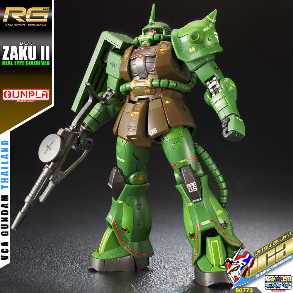 BANDAI GUNPLA EXPO REAL GRADE RG 1/144 MS-06 ZAKU II REAL TYPE COLOR ...