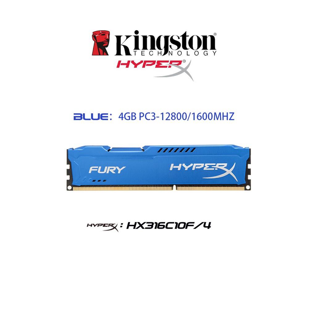 Kingston HyperX FURY Desktop RAM DDR3 4GB 8GB 1600MHZ 1866MHZ Desktop ...