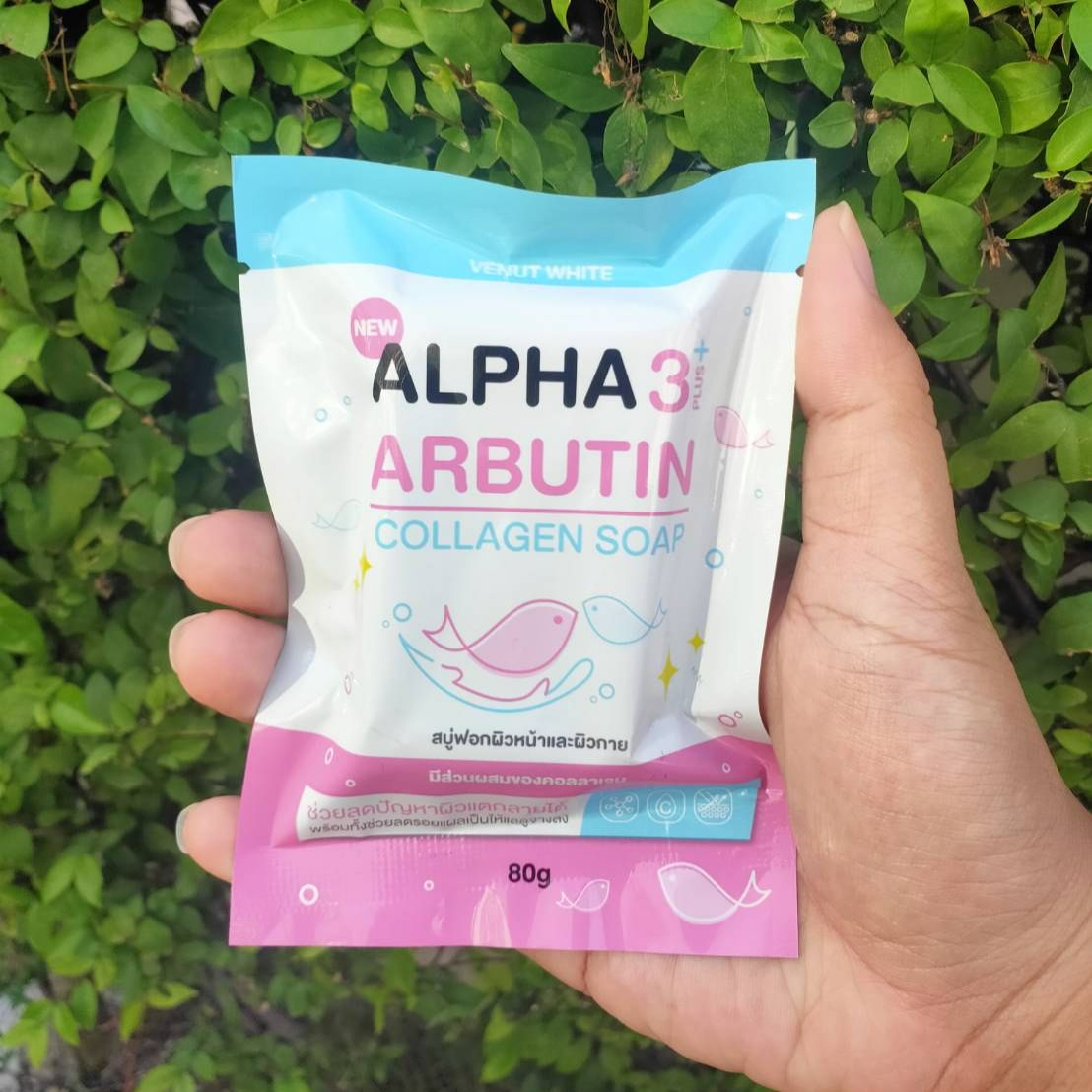 VENUT White Alpha 3 Plus Arbutin Collagen Soap 80g สบู่คอลลาเจน อาร์บู ...