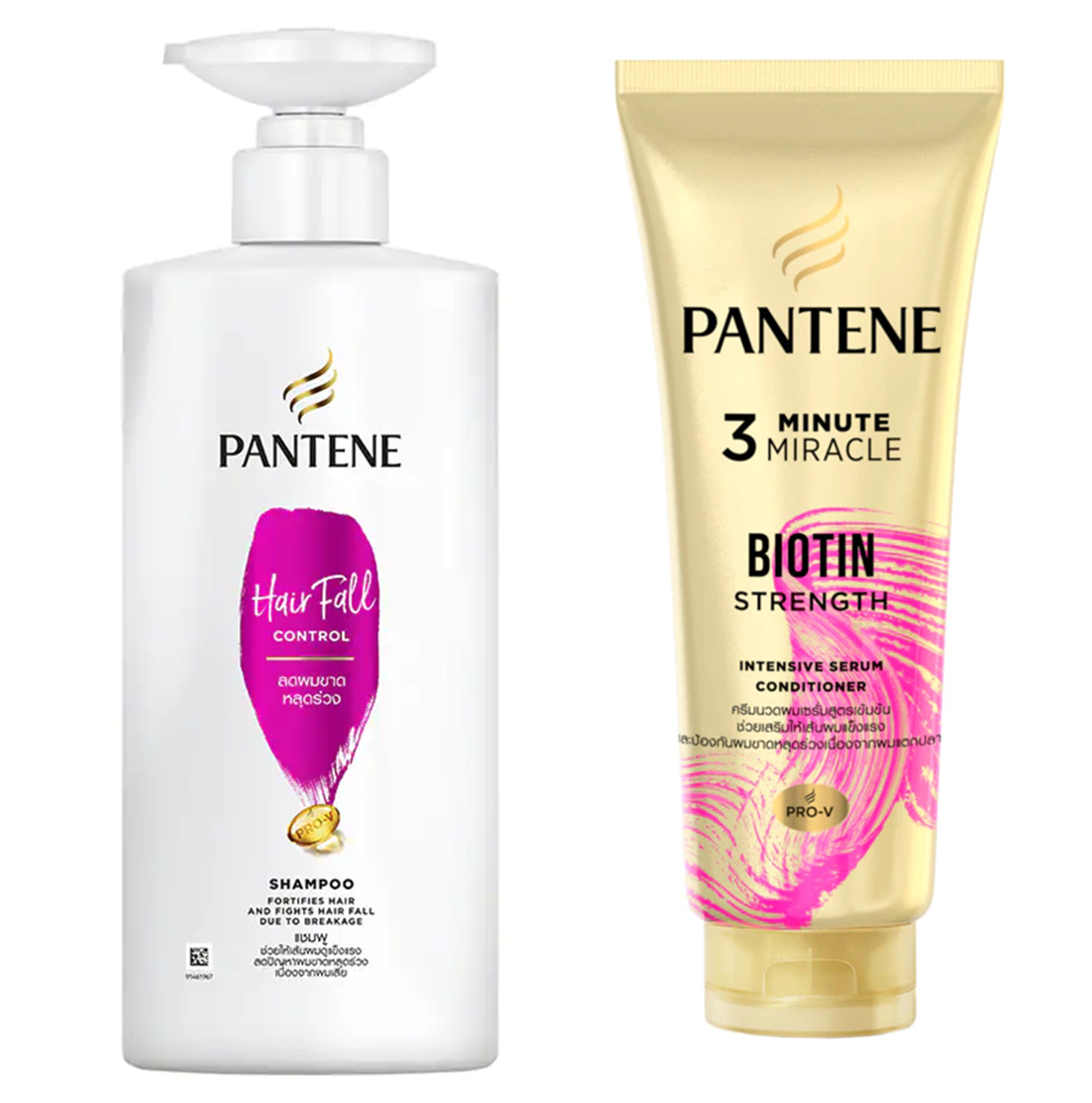 PANTENE Hair Fall Control (Shampoo 410ml + Conditioner 270ml) แพนทีน แฮ ...