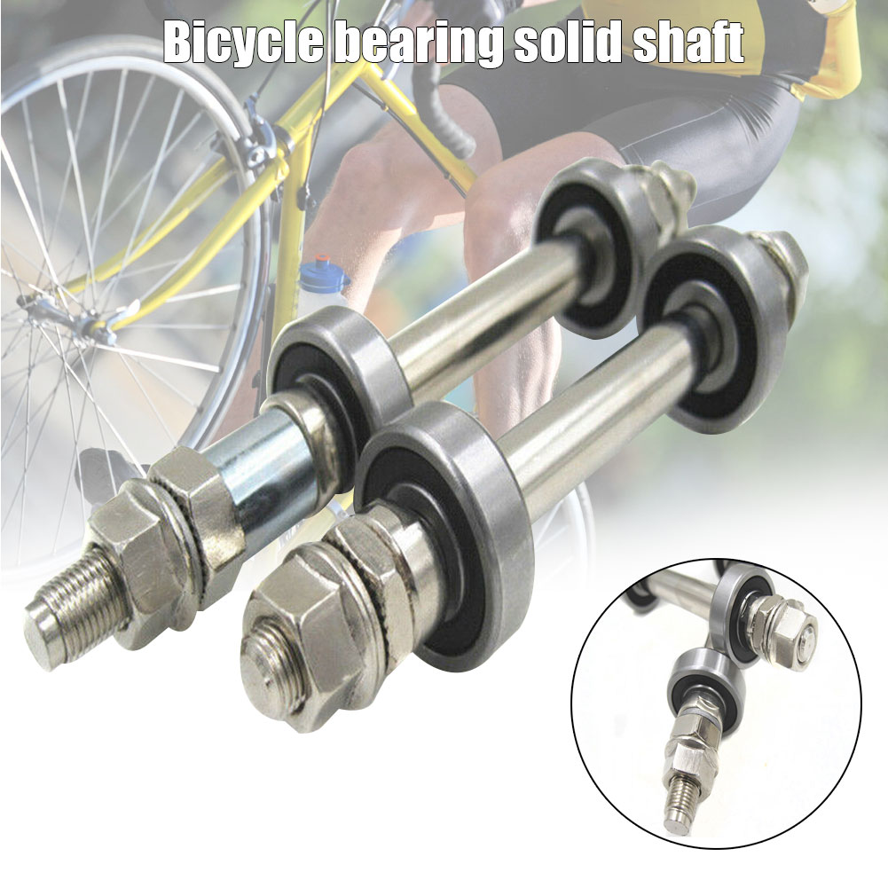 14CM 18CM Bicycle Wheel Hub Axle Front Rear 6000 Bearing Solid Shaft ...