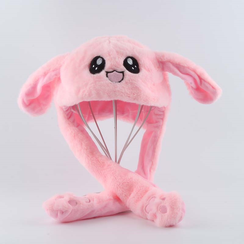 Rabbit Hat Moving Ears Cute Cartoon Toy Hat Kawaii Funny Hat Birthday ...