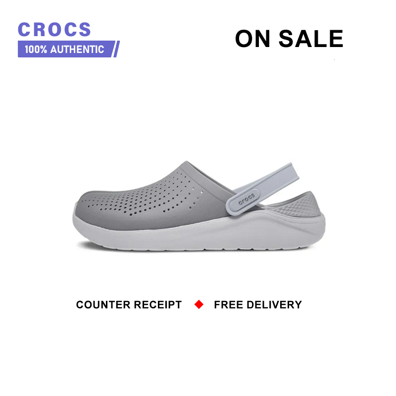 Authentic Crocs LiteRide Gray Sports Sandals 204592 - 06J Shopping Mall ...