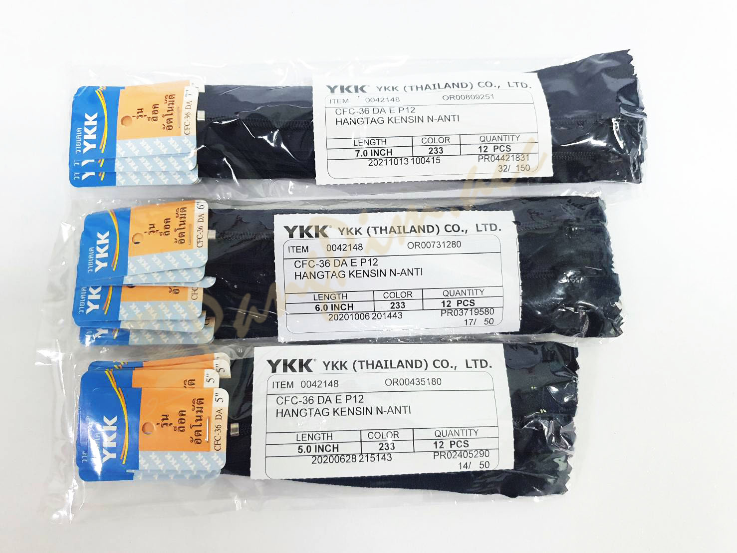 ซิปไนล่อน ซิปไนล่อน YKK ซิป ซิปหัวล็อคอัตโนมัติ (ขายเป็นโหล) - pangpim.acc - ThaiPick