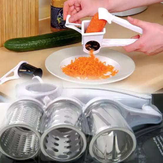 FOAKLEMAN PARUTAN Hand Rotary Multifunctional Grater Set 3IN1 ซอยผัก ...