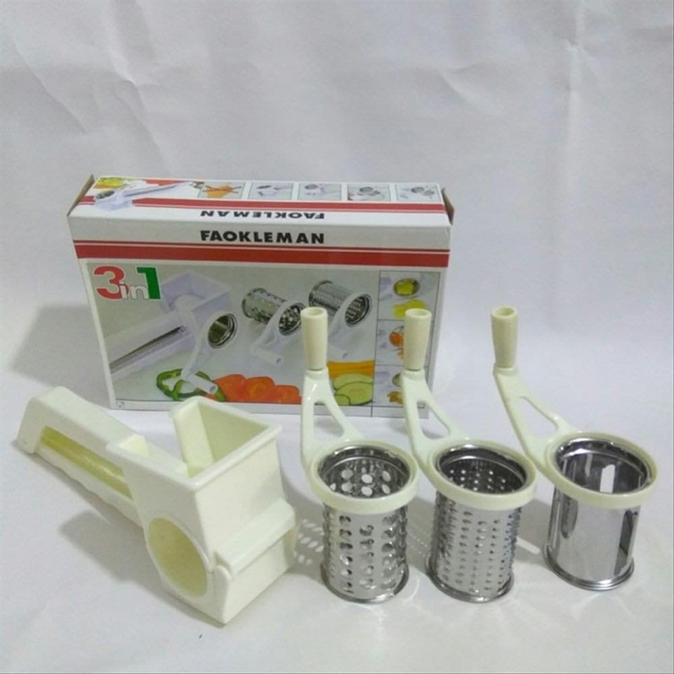 FOAKLEMAN PARUTAN Hand Rotary Multifunctional Grater Set 3IN1 ซอยผัก ...