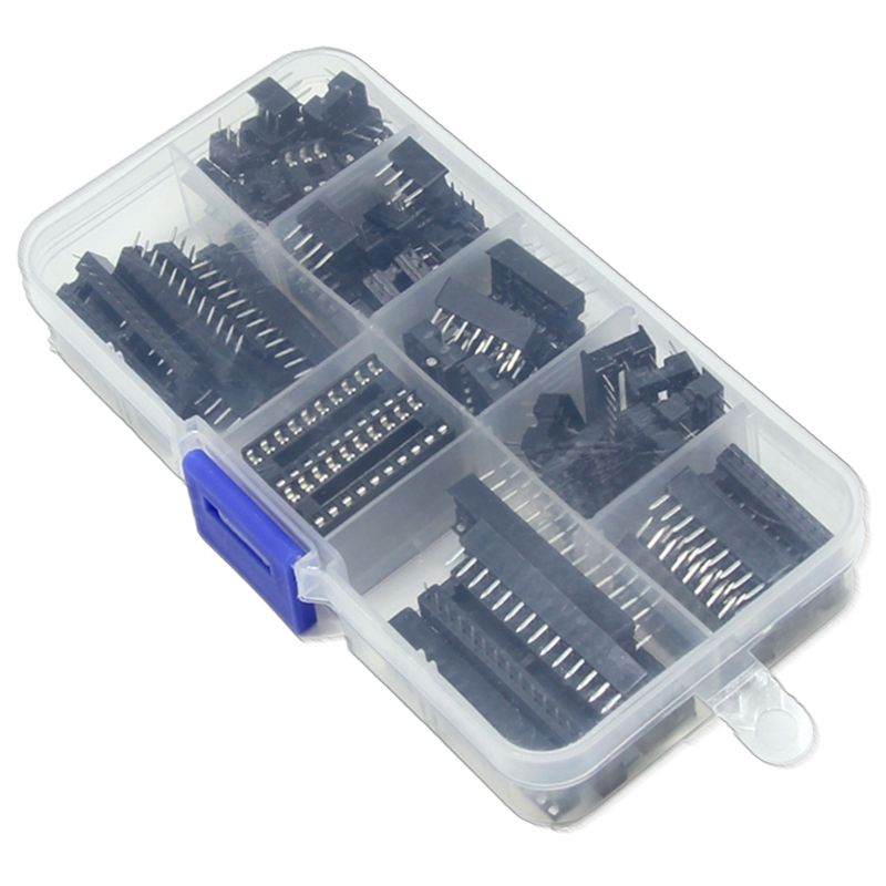 66Pcs/Lot DIP IC Sockets Adaptor Solder Type Socket Kit 6,8,14,16,18,20 ...