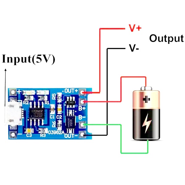 TYPE-C TO BMS-1S วงจรชาร์จ 18650 - uBoot Wireless. - ThaiPick