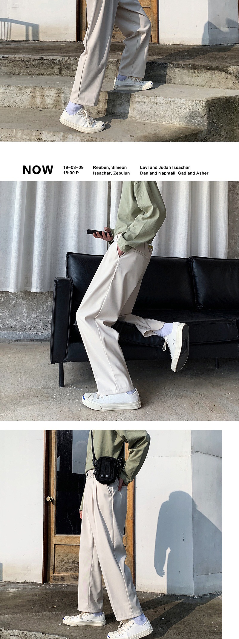 Fashion Korean Nine Pants slim กางเกงสแล็คชาย กางเกง5ส่วนชาย กางเกง ...