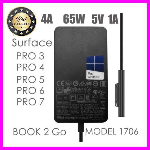 ใหม่15V 4A 65WสำหรับMicrosoft Surface Pro3 Pro4 Pro 5 Pro 6 Pro7 Power Adapter 1706 Fast Charge ...