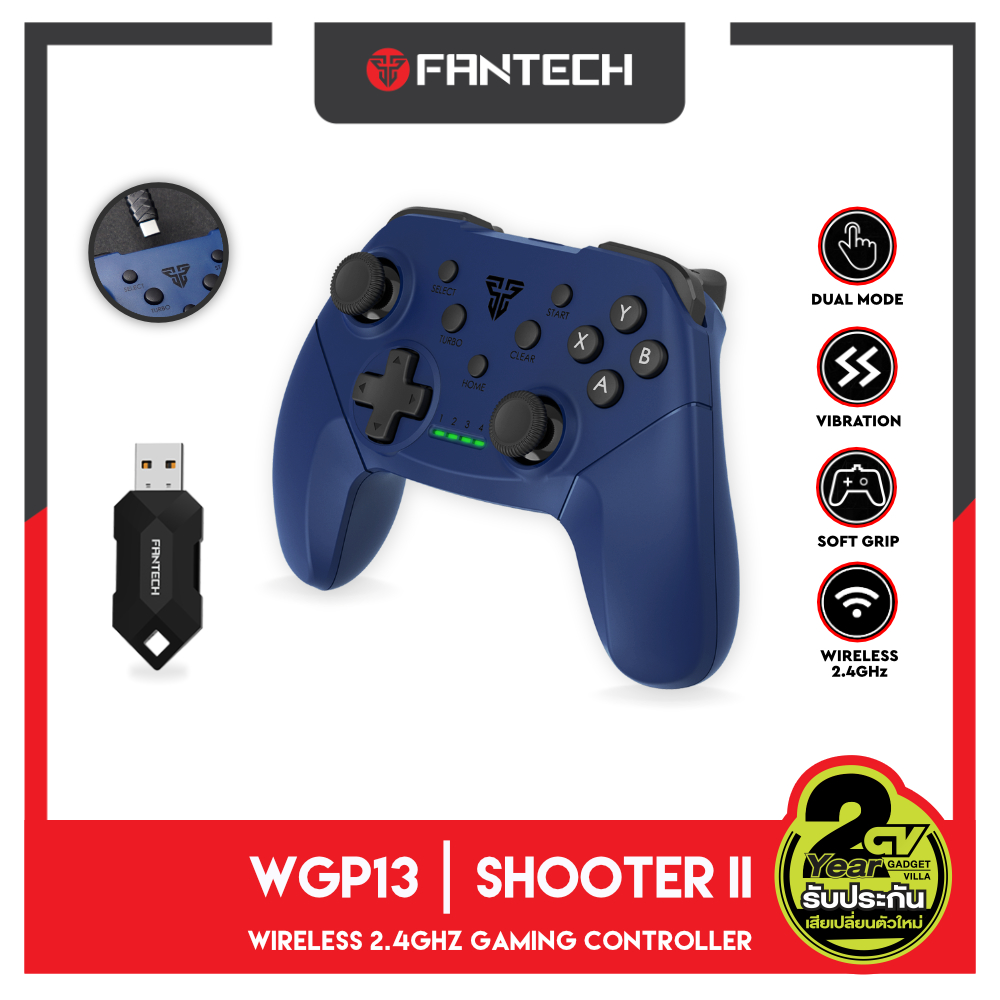 FANTECH WGP13 SHOOTER II Wireless 2.4Ghz Gaming Controller จอยเกมมิ่ง ...