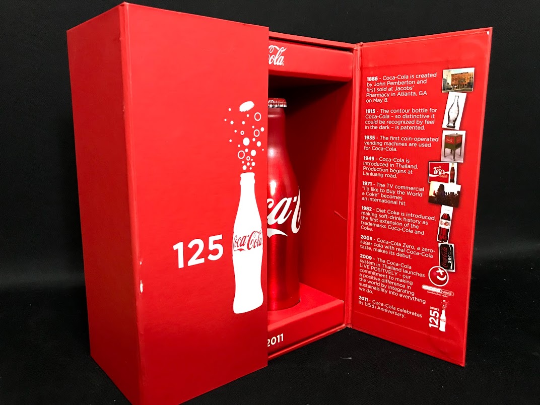 โค้ก Box set ครบรอบ 125ปี เป็นขวดอลูมิเนียม 2 ขวด โค้กหายาก พร้อมกล่อง ...