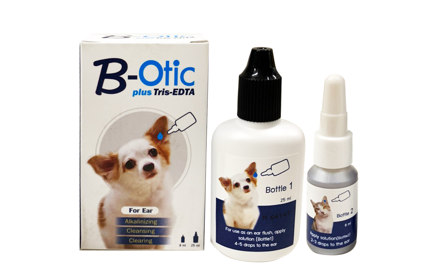 B-Otic Dog น้ำยาทำความสะอาดหู โลชั่นสุนัข ฆ่าเชื้อแบคทีเรีย ยีสต์ เชื้อ ...