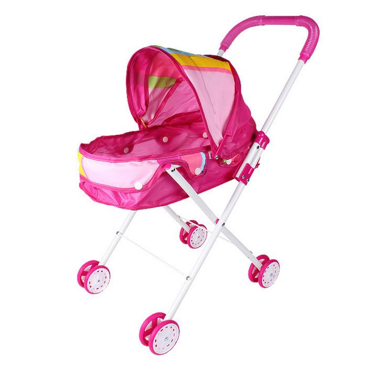 Stroller Toys for Toddlers Foldable Doll Pram with Dual Wheels Kids ...