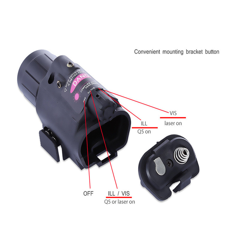 (ส่งฟรี) Red Laser Pointer 9908 (ไฟฉายในตัว) เลเซอร์ติดปืน เลเซอร์แดง เลเซอร์พกพา 3 โหมด - Gear ...