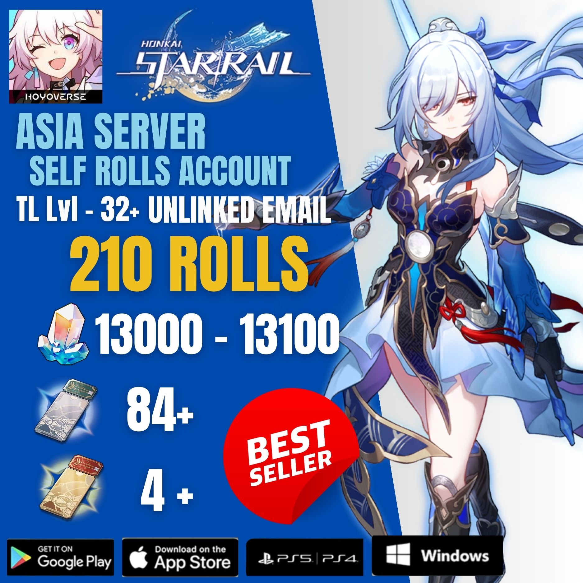 Honkai Star Rail ID Starter Account | Reroll Account Honkai Star Rail | Lazada.co.th