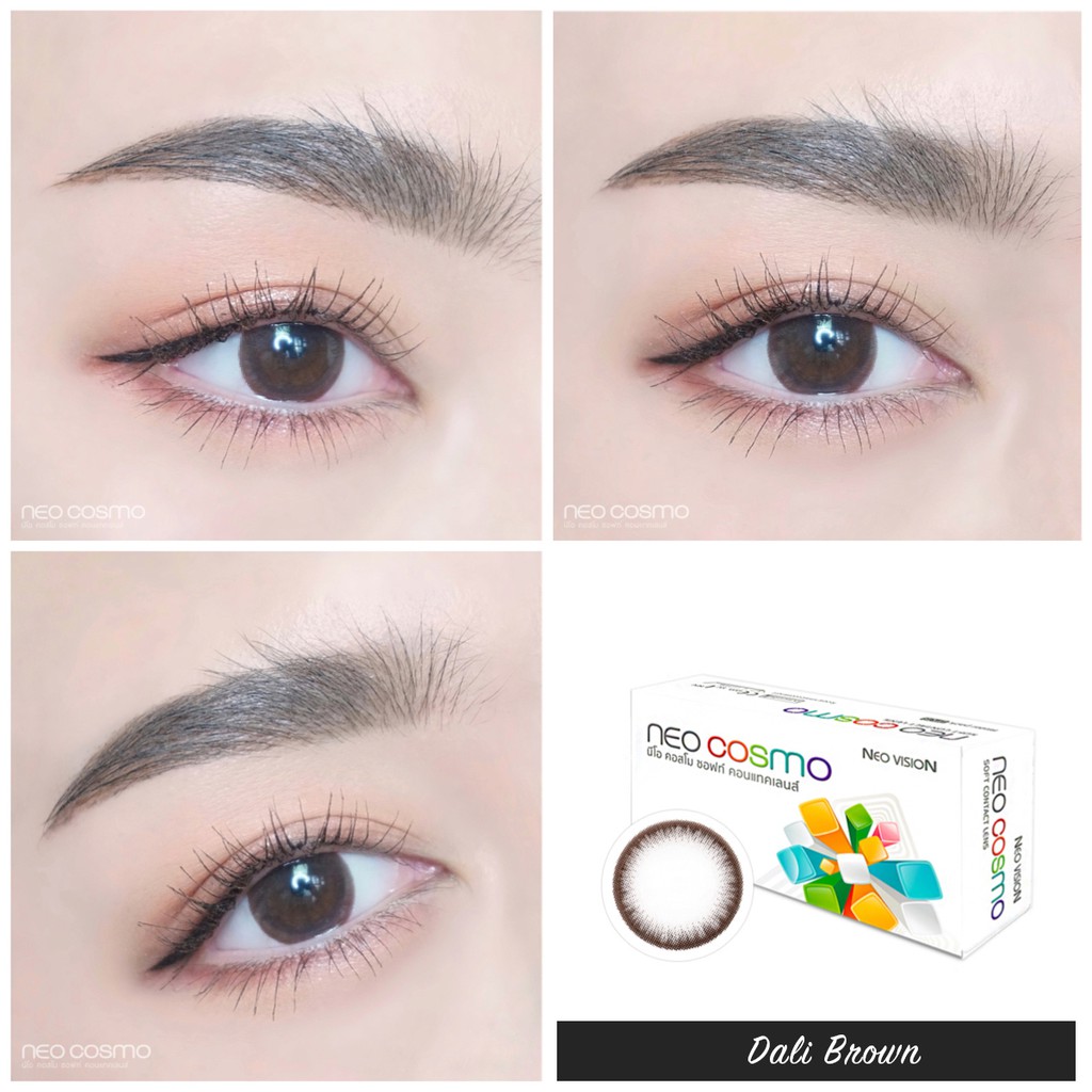 คอนแทคเลนส์ Dali Brown (Neo Cosmo) รายเดือน รุ่นฮิต สไตล์ Minimal ตาใส ...