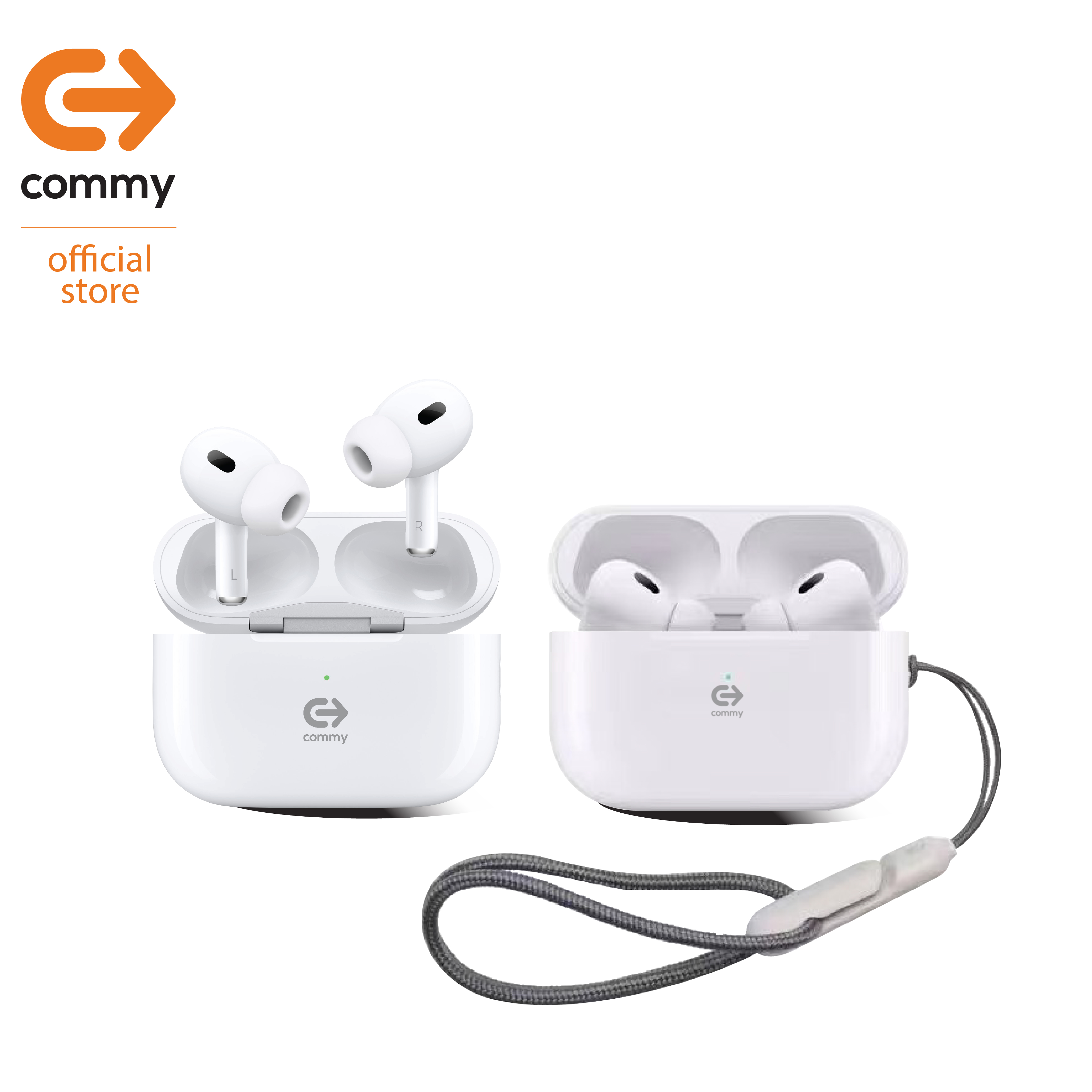 Commy TWS005 ANC หูฟังไร้สาย เบสหนัก ไมค์ชัด มีระบบตัดเสียงรบกวน หูฟังบลูทูธ Bluetooth - Commy ...