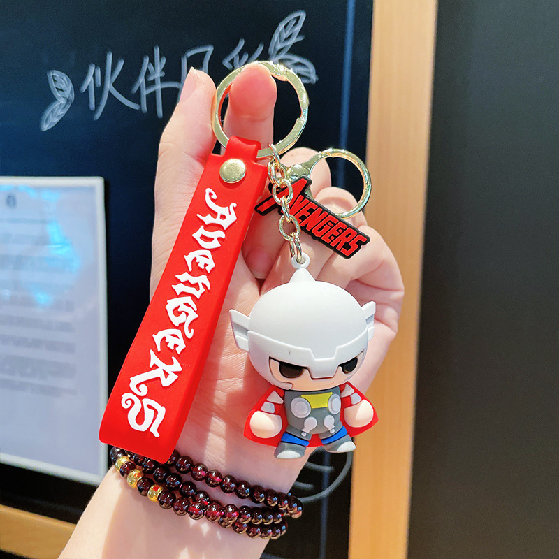 3D Fashion Figure Keychain On Backpack Silicone Spider Pendant Doll Key ...