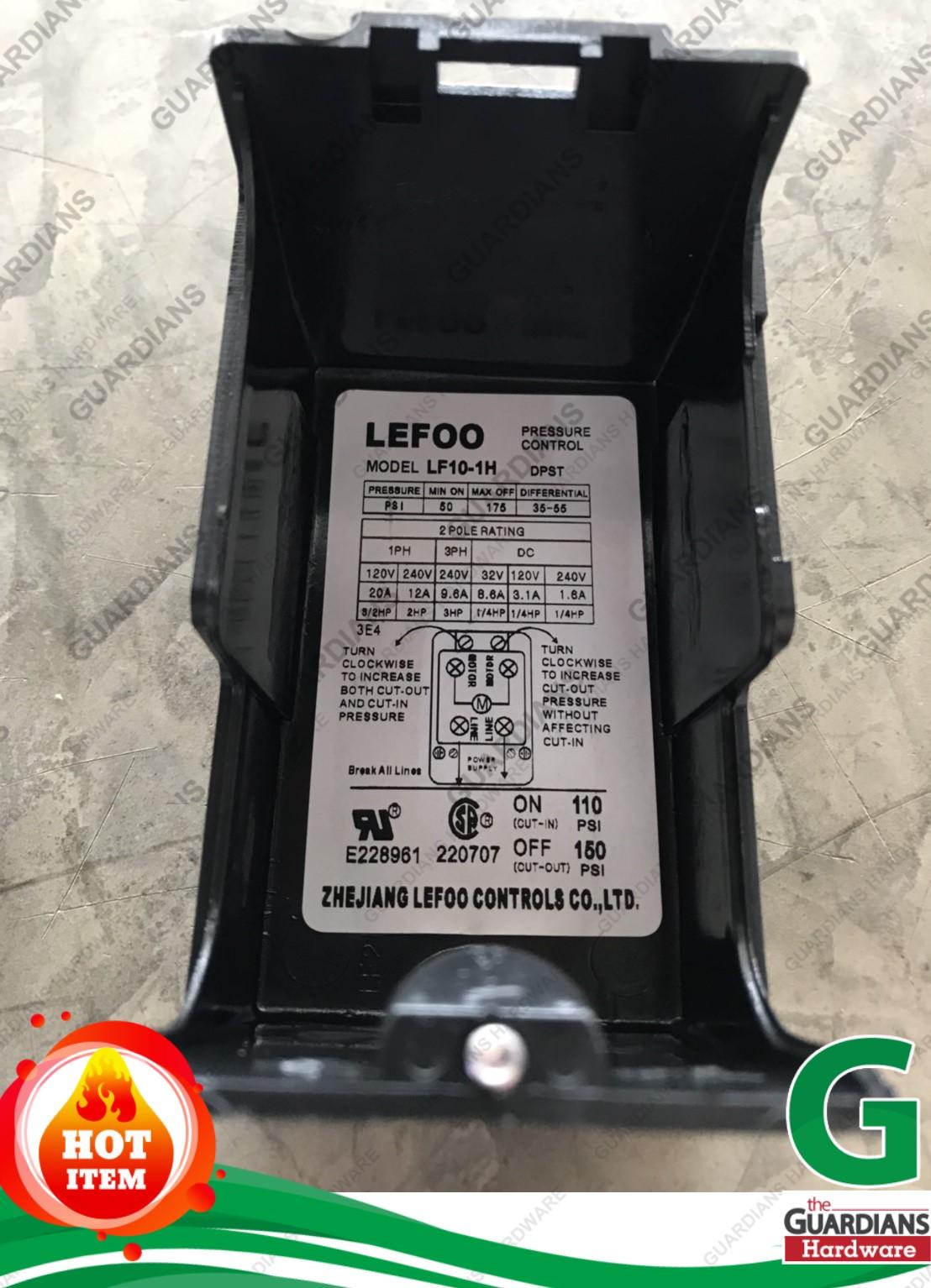 เพรชเชอร์สวิทช์ปั๊มลม LEFOO (ของแท้) รุ่น LF10-1H สวิตช์แรงดันวาล์ว ...