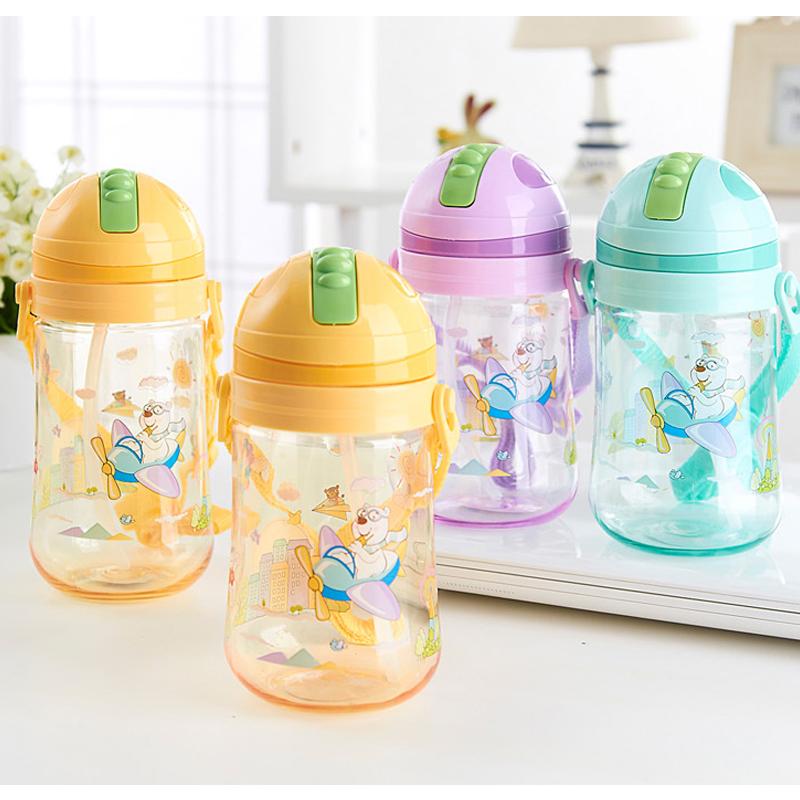 กระติกน้ำเด็กหลอดเด้ง ลายหมี น่ารักๆ 400ml - SunnyLife - ThaiPick