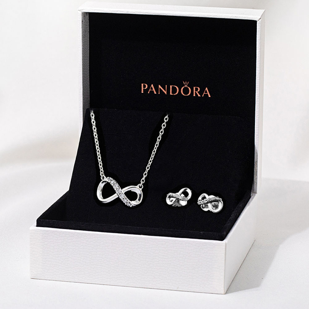 【จัดส่งได้ทันที】100% Authentic Pandora Sparkling Infinity Collier ...