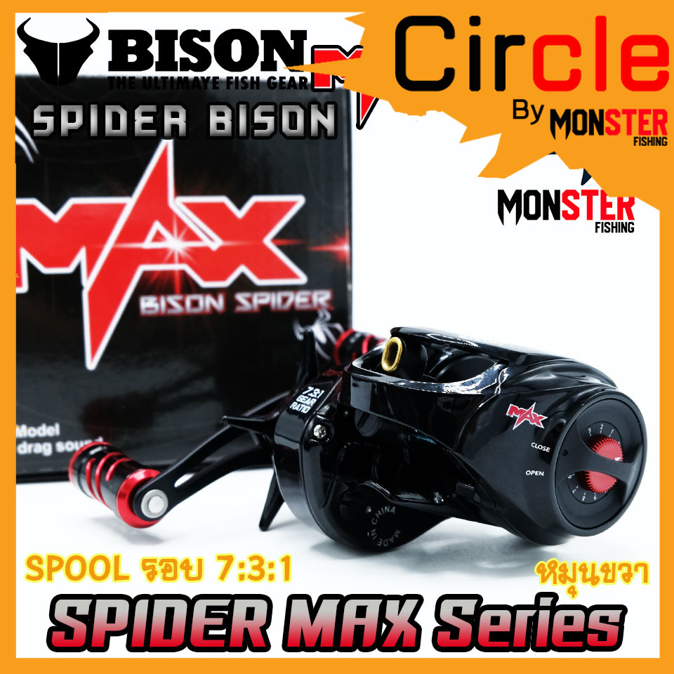 รอกหยดน้ำ BISON SPIDER MAX รอบ 7.3:1น็อปแต่ง มีระบบมีกิ๊กเสียง(สไปเดอร์ ...