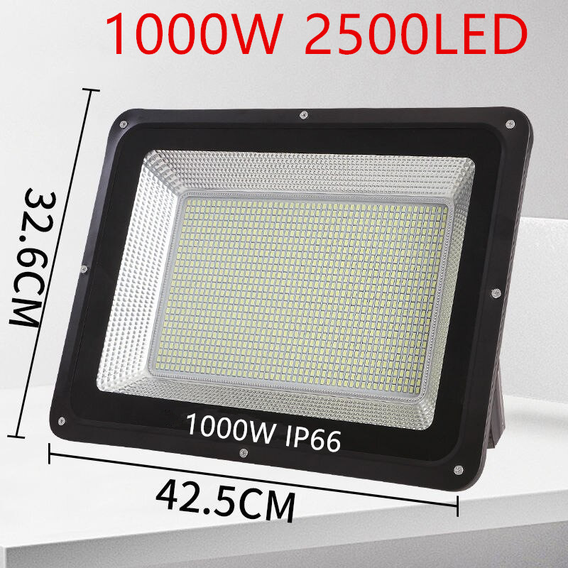 สปอตไลท์ ไฟสว่าง Spotlight LED 1000W 2500LED AC 220V (ใช้ไฟบ้าน220V) แสงขาว IP66 - 4D - ThaiPick