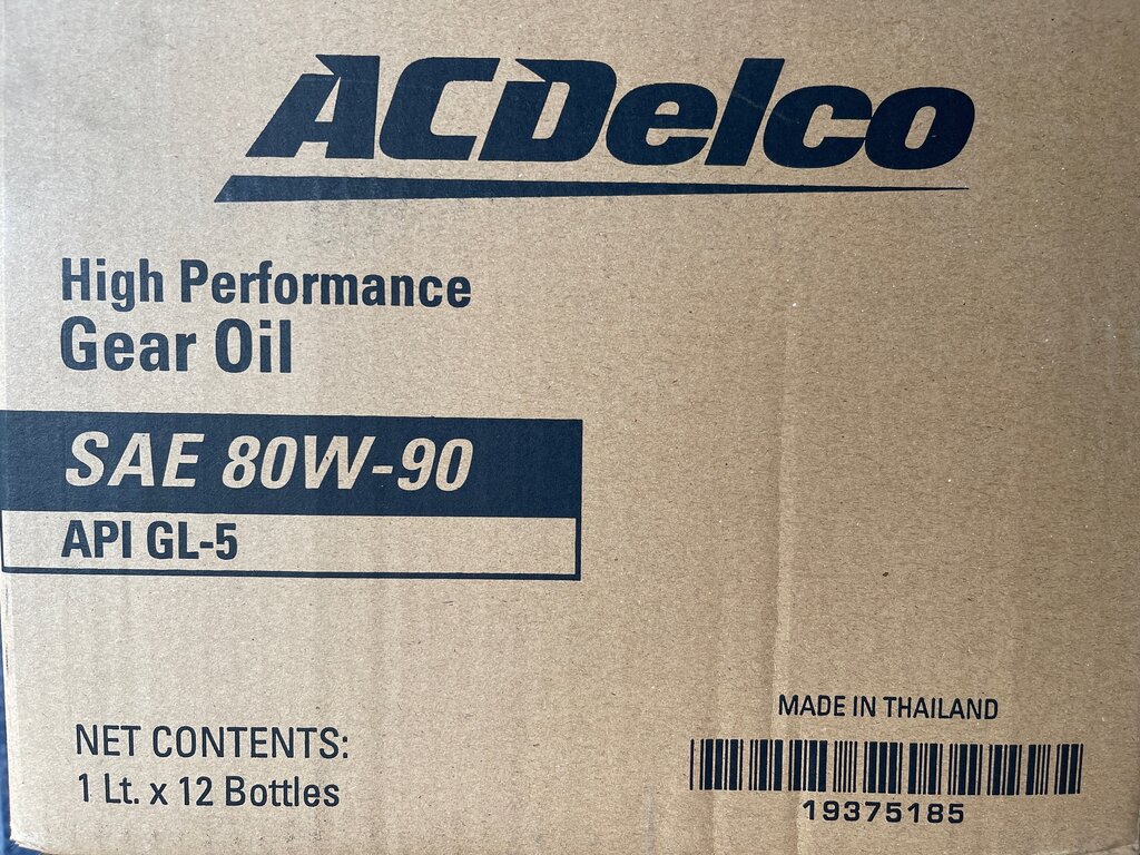 ACDelco 80W-90 น้ำมันเฟืองท้ายรถยนต์ Chevrolet Colorado และ Trailblazer ...