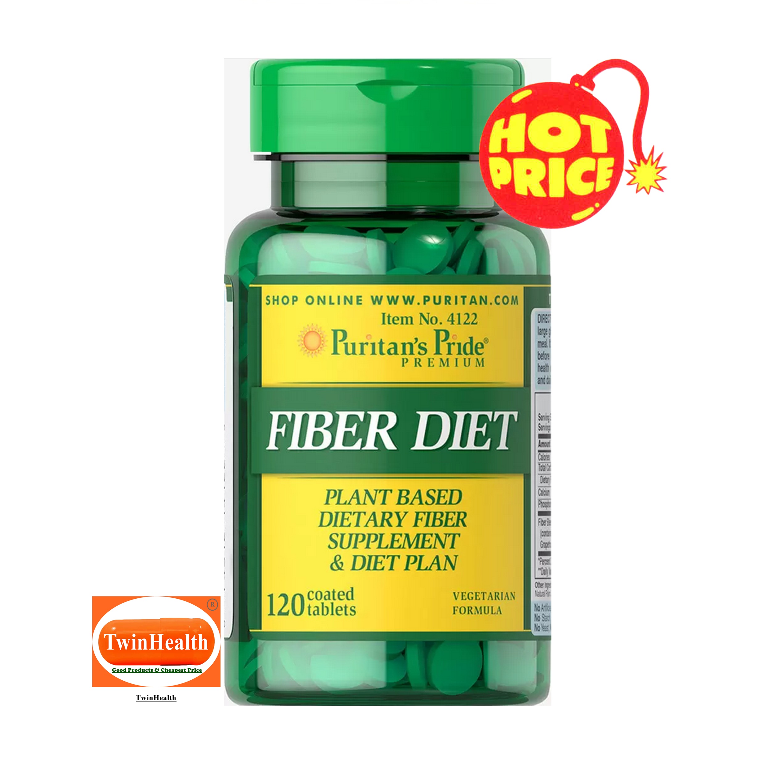 Puritan's Pride Fiber Diet / 120 Tablets | Lazada.co.th