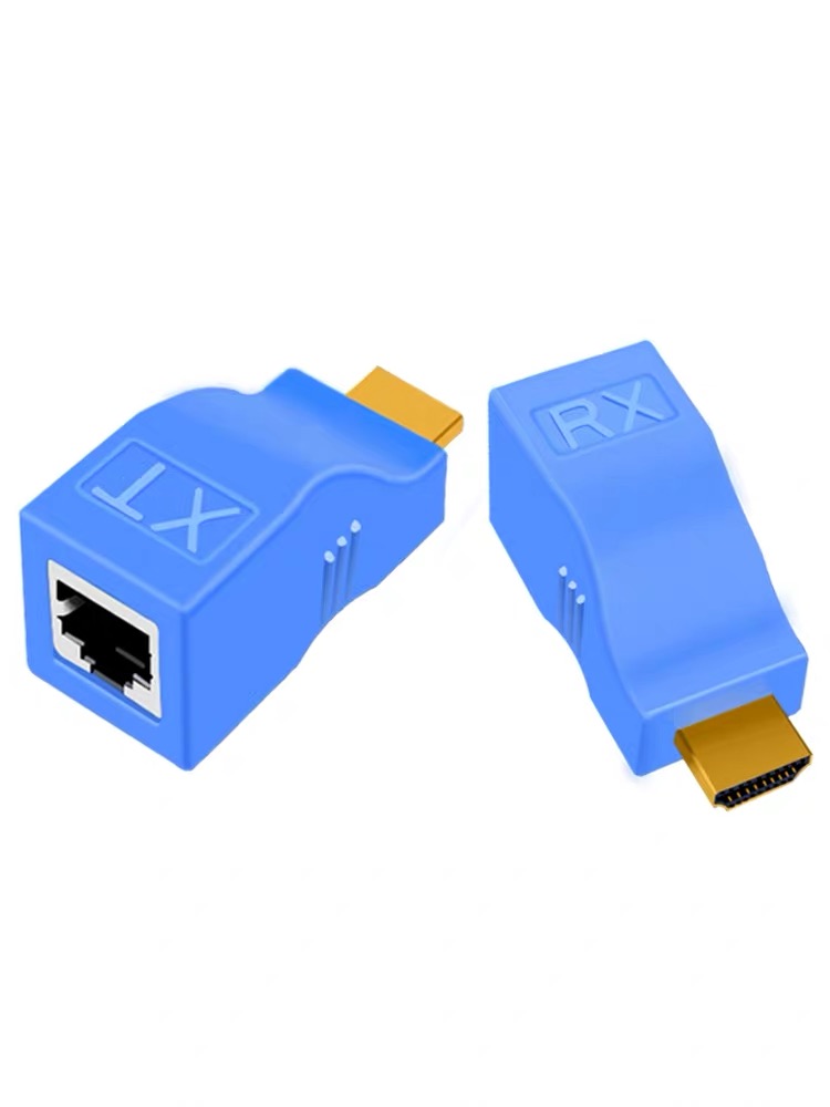 30M HDMI To LAN Port RJ45 Network Cable Extender Over by Cat 5e/6 1080p ...