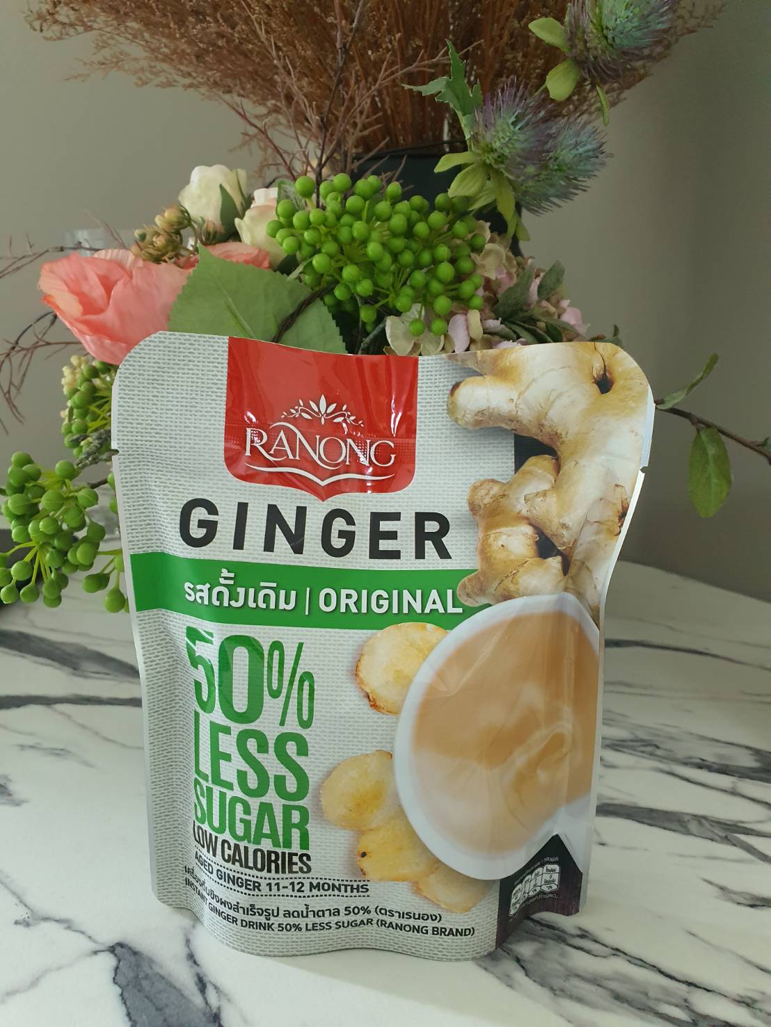 Ranong Ginger Original (Less Sugar) เรนองขิงผงสำเร็จรูป รสดั้งเดิม สูตร ...