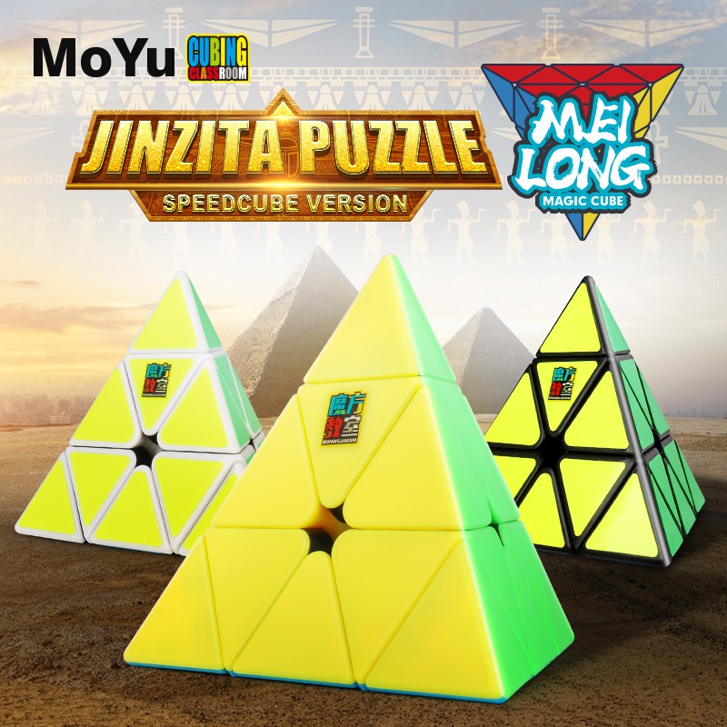 Original MoYu Cubing Classroom Meilong 3x3x3 Pyramid Cube Stickerless Magic Speed Cube ...
