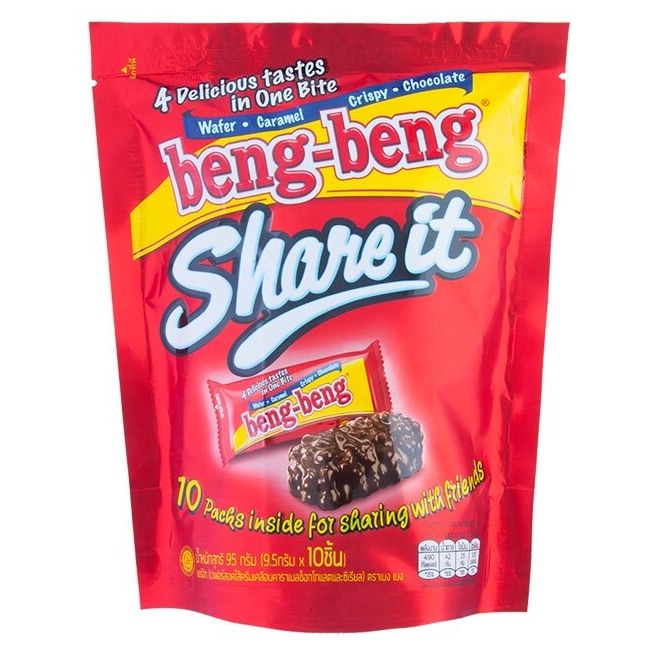 Beng Beng Share It เบง เบง แชร์ อิท ขนม เวเฟอร์ ช็อกโกแลต 95 กรัม รวม ...