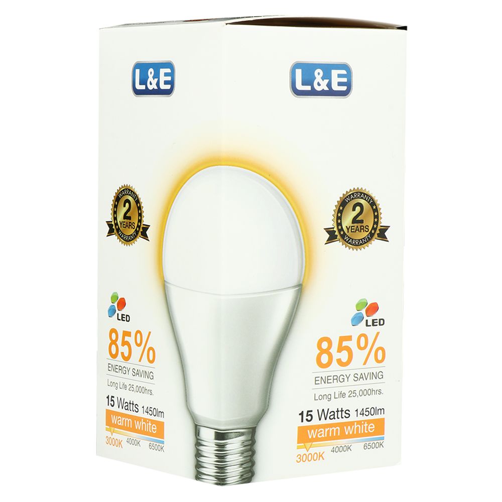 หลอด LED L&E Bulb 15 วัตต์ WARMWHITE E27 - o-topshop - ThaiPick
