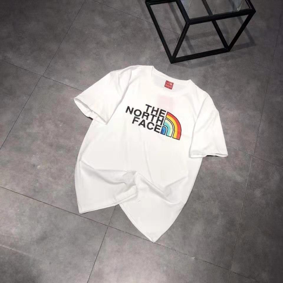 COD The North Faker T-shirt rainbow oversize pure cotton couple Black ...