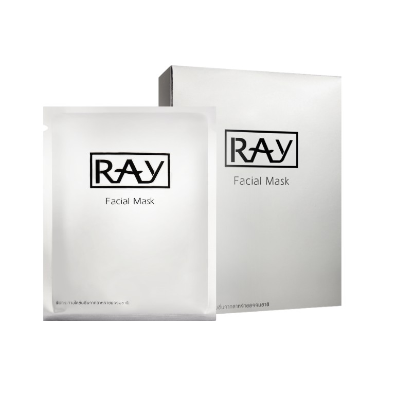 RAY Facial Mask เรย์ เฟเชียลมาส์ก สีเงิน 35 กรัมX 10 ซอง RAY Facial ...