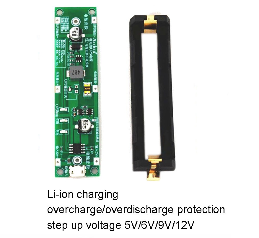 5V 12V 18650 Lithium Battery Boost Step Up Module Charge Discharge the ...