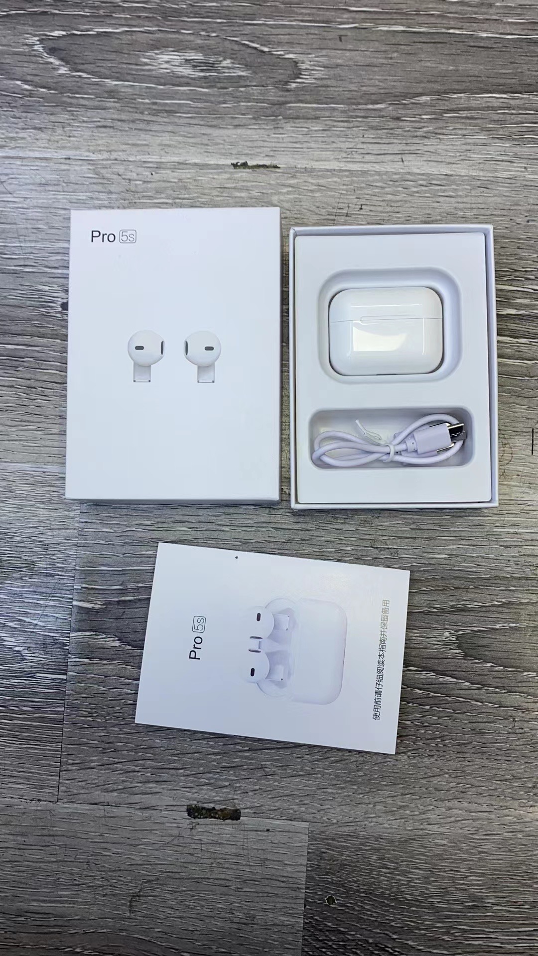 หูฟังบลูทูธไร้สาย Ip Pro5S ใหม่ล่าสุด iOS เสียงระดับ HD Bluetooth 5.0 ...