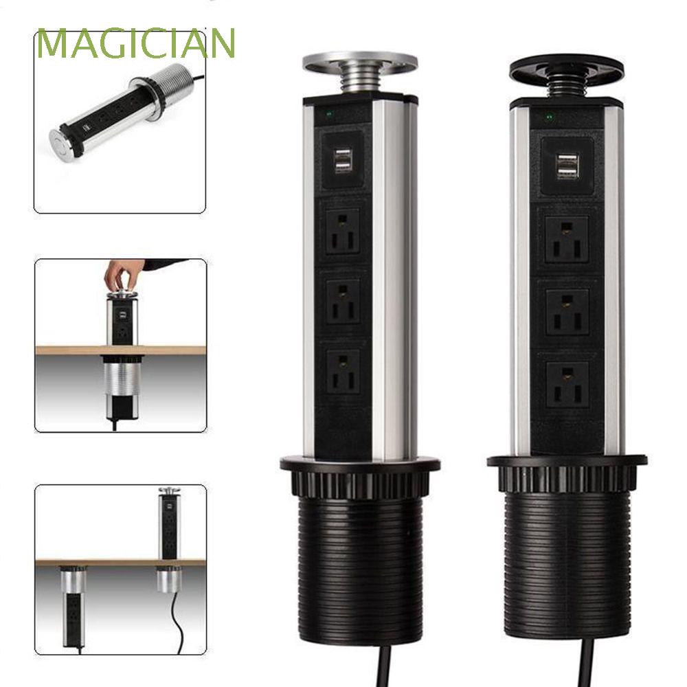 3 PLUG SOCKET 2 USB HOME TABLE US/EU/UK/AU PLUG HIDDEN POWER SOCKET ...