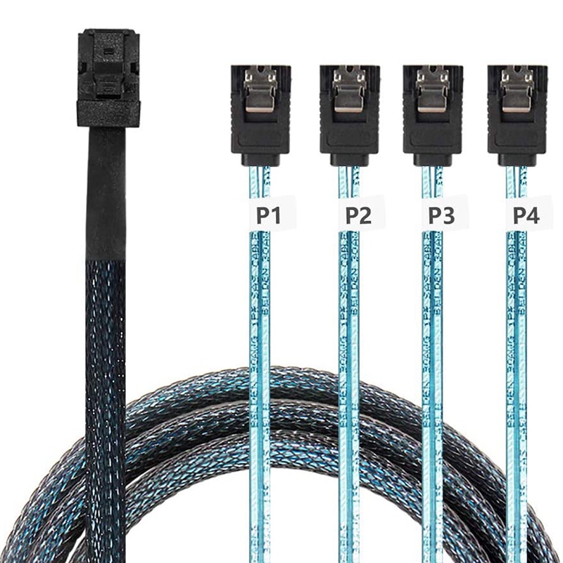 Internal Mini SAS to SATA Cable, SFF-8643 for Raid Controller Hard ...