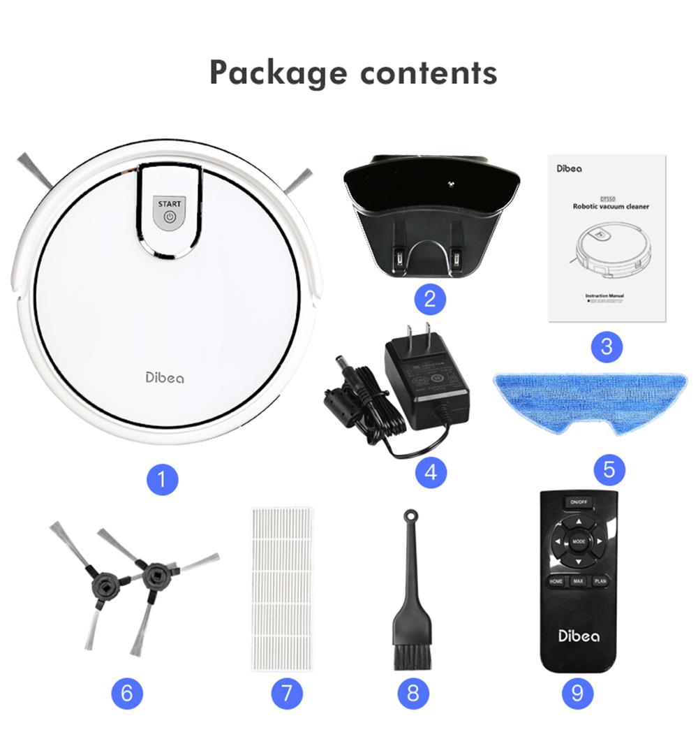 เครื่องดูดฝุ่นในครัวเรือน ใช้ APP Dibea DT550 Dibea DT550 Household ...