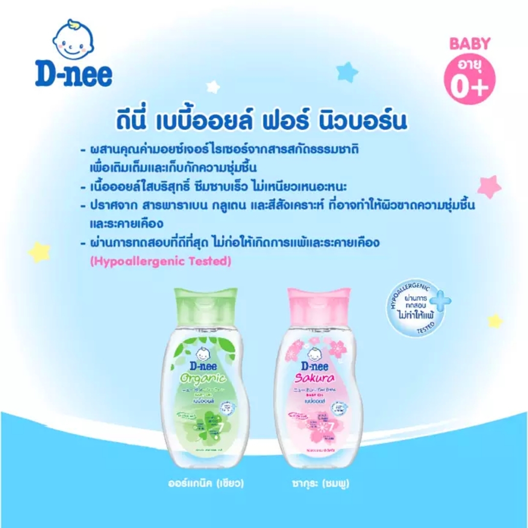 1แถม1!!! D-NEE ดีนี่ เบบี้โลชั่น สูตร ออร์แกนิค และ สูตร ซากุระ ขนาด ...