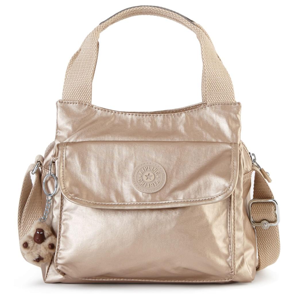 กระเป๋า Kipling Fairfax small metallic - toasty gold ของแท้ ...