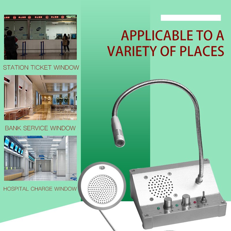 Decent intercom COD Dual-Way Window Counter Intercom System For Bank ...